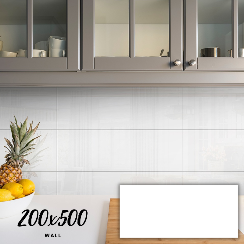 200x500 Shiny White Wall Tile